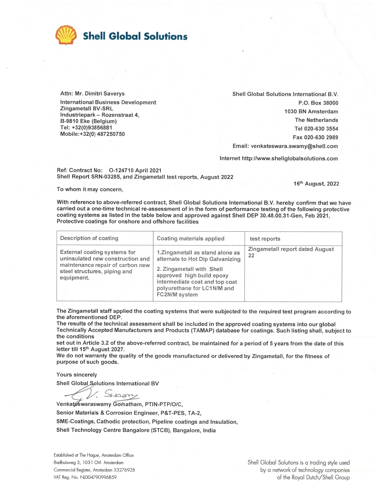 ZINGA BANGLADESH - The Cold Film Galvanizing System